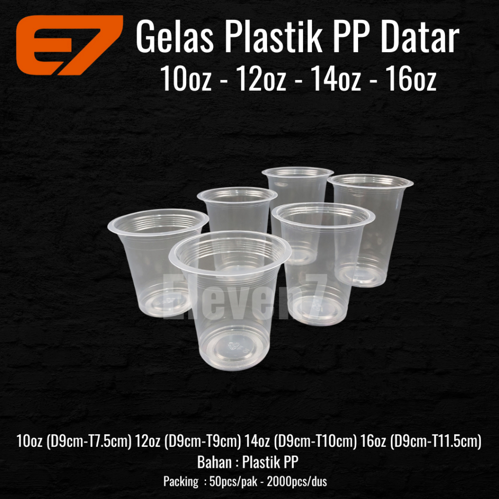 Jual Gelas Plastik PP Cup Gelas Juice Plastik Bubble Tea 10oz-16oz (50pcs) | Shopee Indonesia