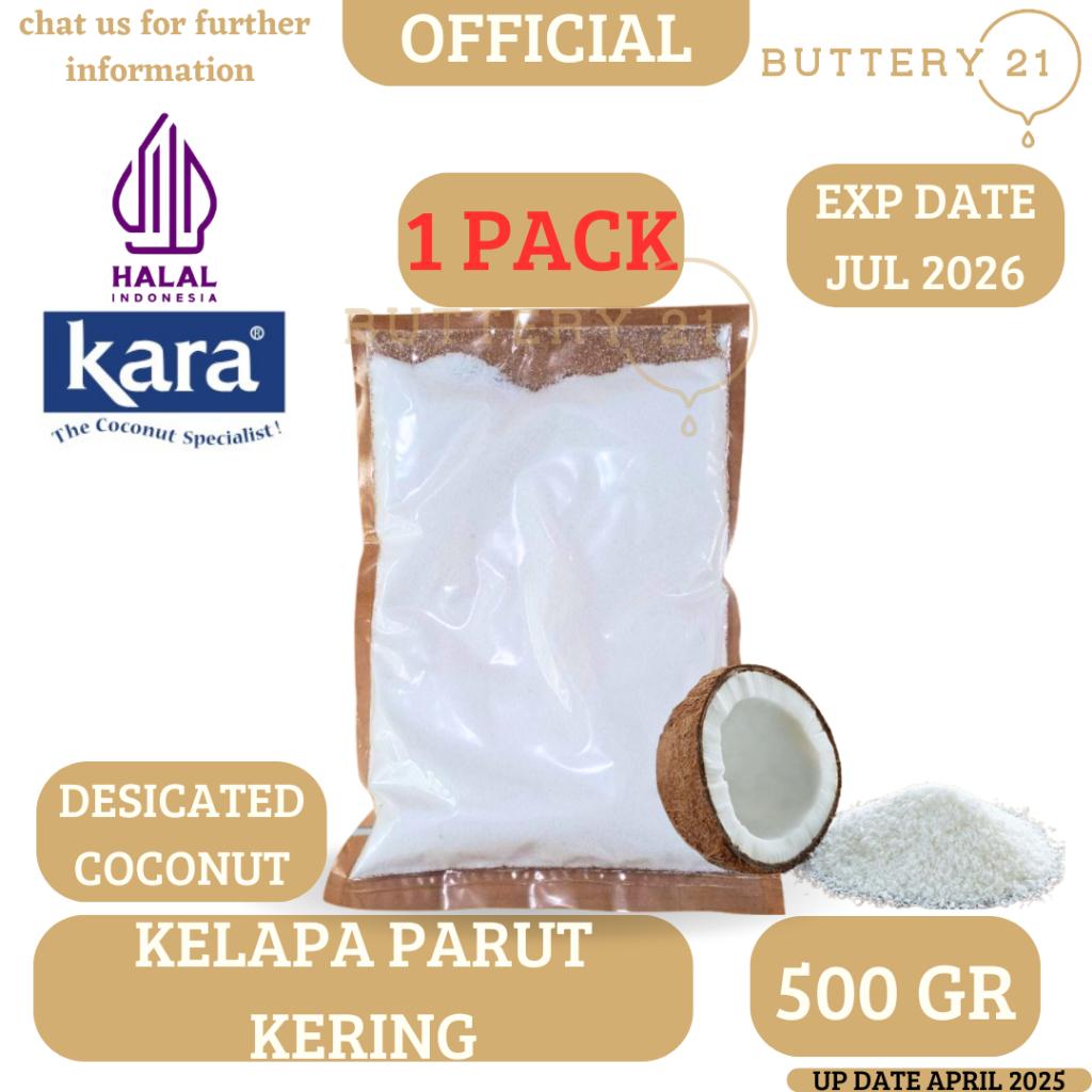 Jual KARA KELAPA PARUT KERING/DESSICATED COCONUT 500 GR, 100 GR/BUBUK KELAPA PARUT KERING ...