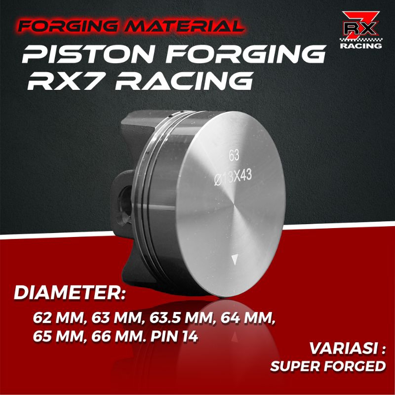 Jual Piston Kit Super Forged Non Cebol Diameter 59mm 62mm 63mm 635mm ...