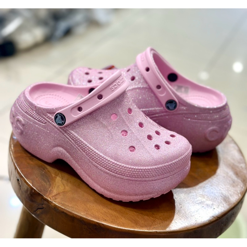 Jual CROCS Bella Glitter Unisex Clog 6,5cm ORI FREE 3pcs JIBBITZ RANDOM [READY STOCK] | Shopee ...