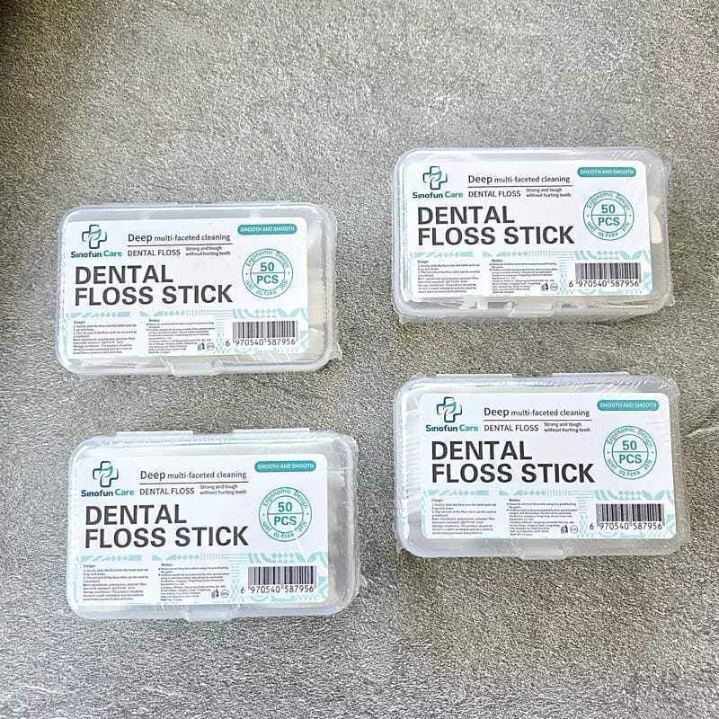 Jual Dental Floss Stick / Dental Floss / Benang Busur Tusuk Gigi Isi 50 ...