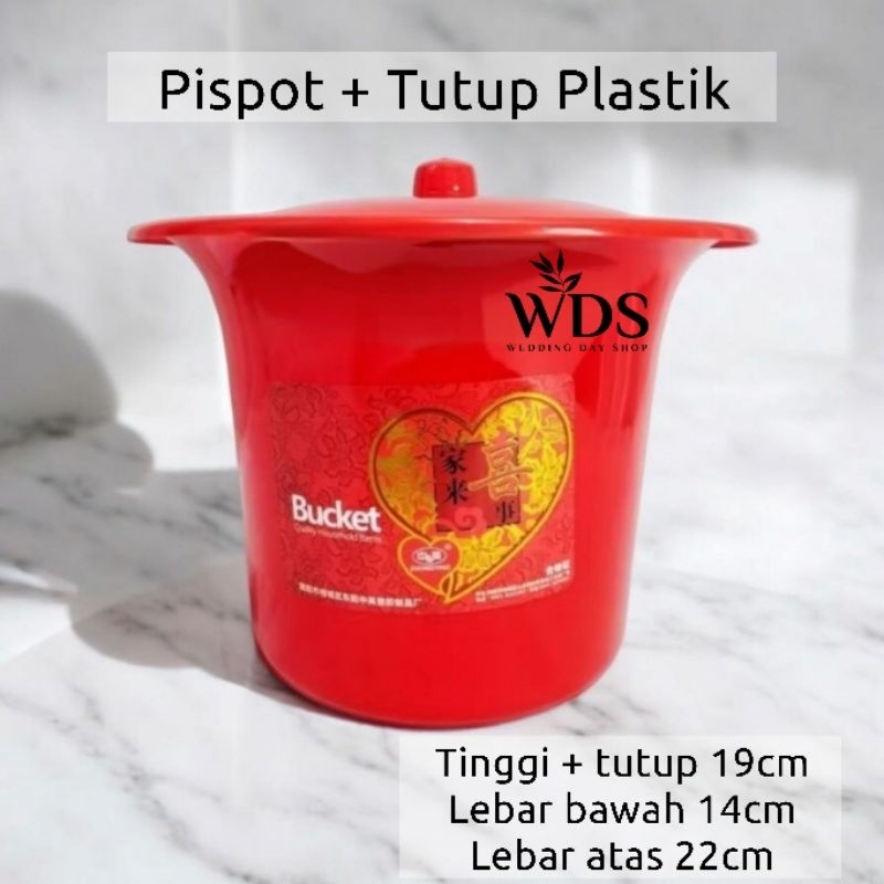 Jual WDS PISPOT DUDUK TUTUP PLASTIK SANGJIT SHUANGXI WEDDING MERAH ...