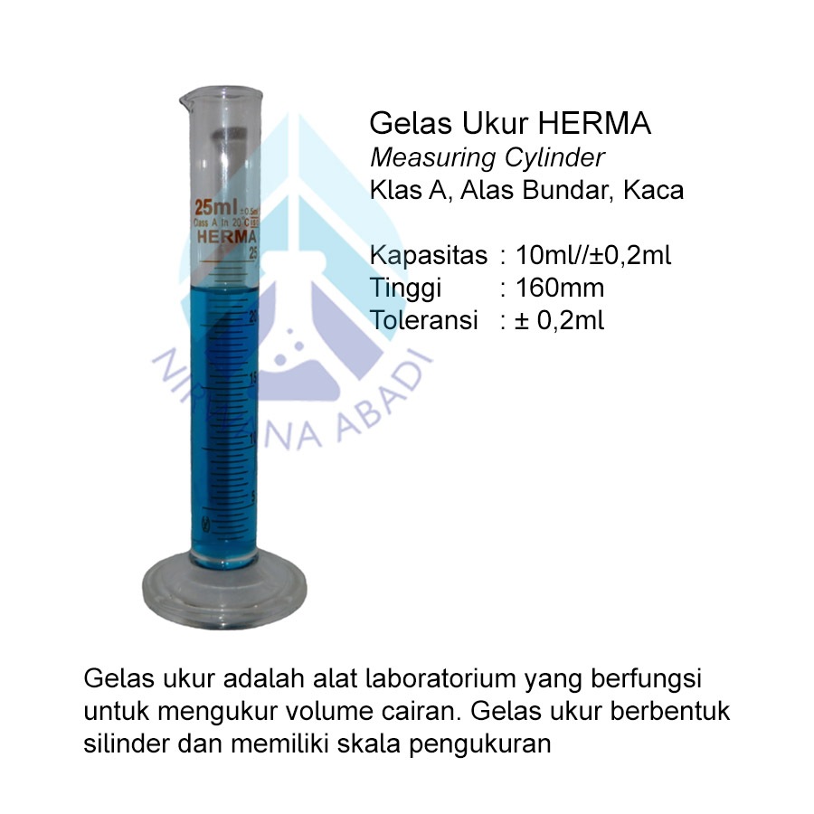 Jual Gelas Ukur 25ml HERMA Klas A, Silinder ukur, Measuring Cylinder ...