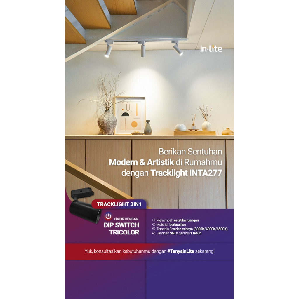 Jual INLITE - Lampu Sorot INTA277 CCT TRI COLOR 3 WARNA CAHAYA 7W / 12W ...