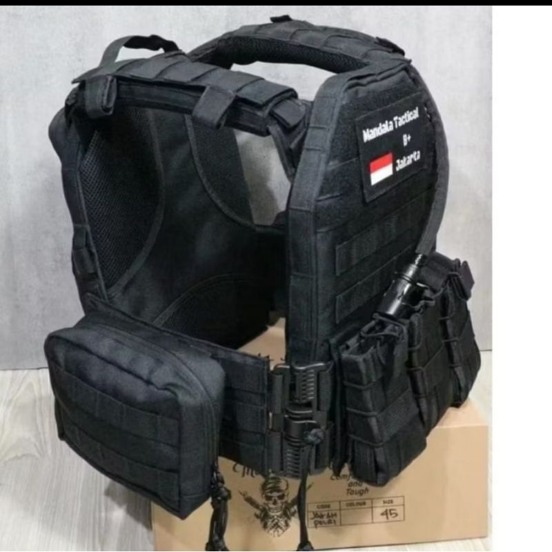 Jual body vest tactical / rompi model black maba tactical / rompi pree ...