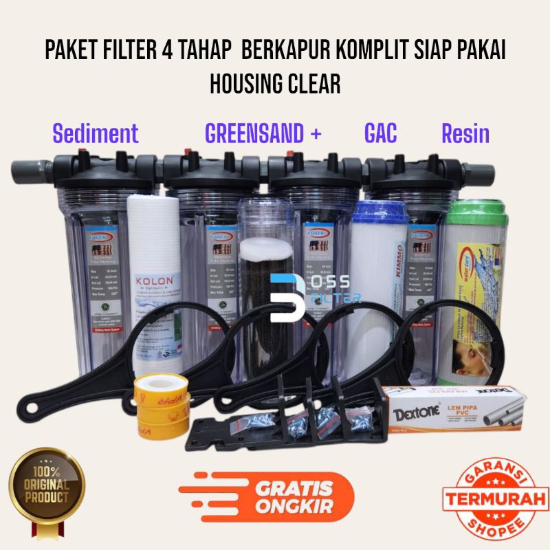 Jual PAKET FILTER AIR 4 TAHAP / FILTER AIR AIR SUMUR ATAU PDAM ...