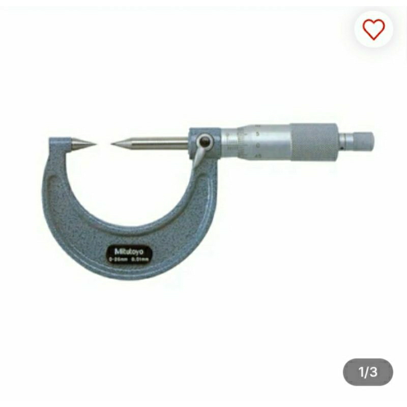 Jual Mitutoyo Alat Ukur Mikrometer Point 25/0.01 Mm 112-213 | Shopee ...