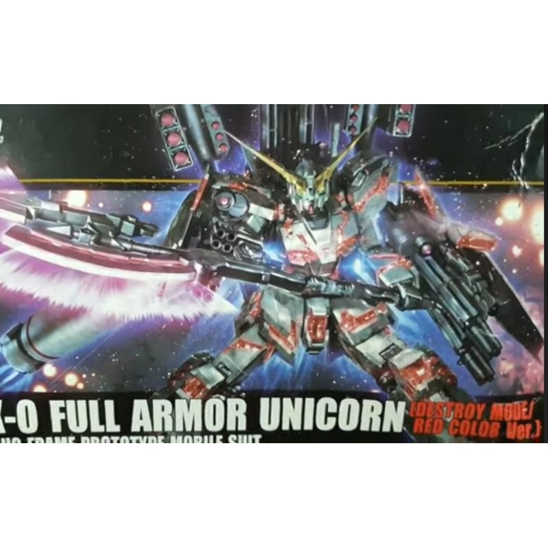 Jual mocin XD 1/144 RX 0 full armor unicorn red destroy psycho | Shopee ...