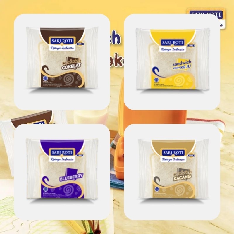Jual SARI ROTI Sandwich all varian lembut empuk lezat | Shopee Indonesia