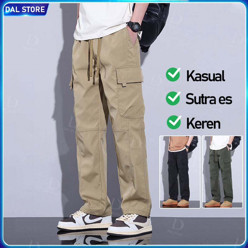 Jual Celana Cargo Panjang Pria Korean Style Cargo Pants baggy Pants Oversize celana casual ...