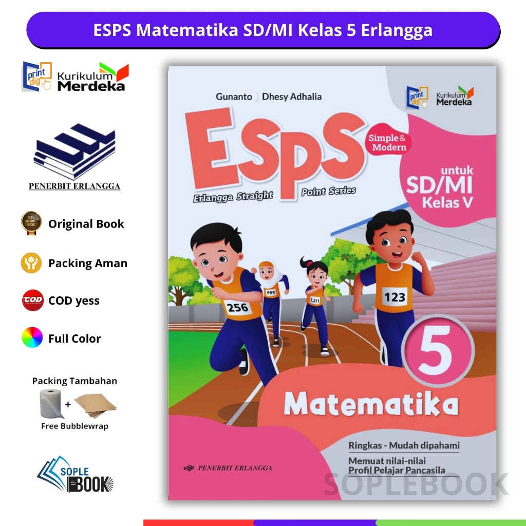 Jual Buku ESPS Matematika SD/MI Kelas 5 Kurikulum Merdeka Erlangga | Shopee Indonesia