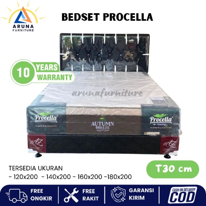 Jual Set Divan dan Springbed Procella Tebal 30 cm Set Dipan Kasur Mewah ...