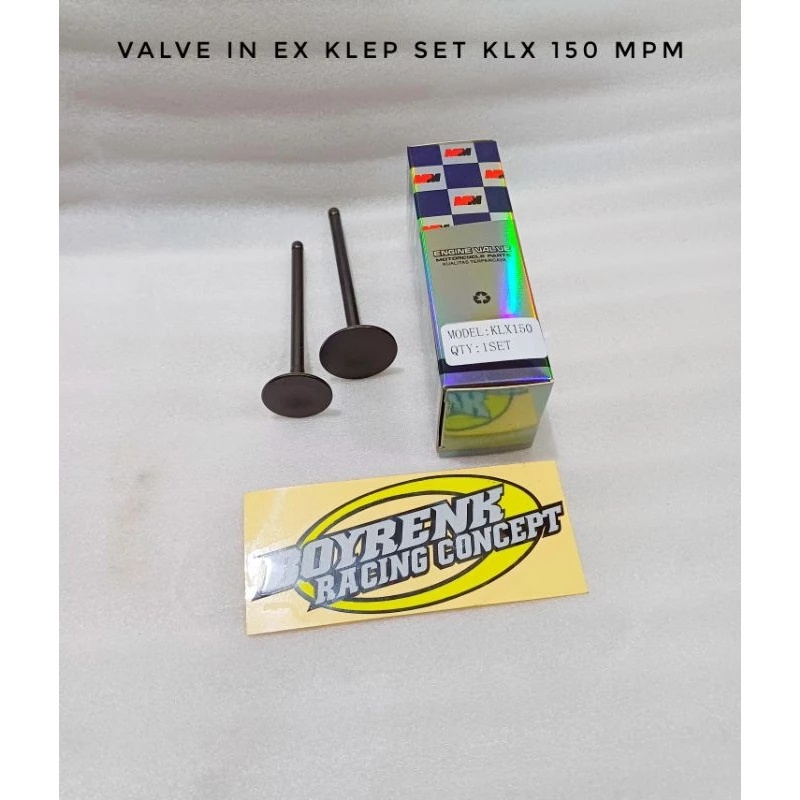 Jual KLEP SET VALVE SET IN EX KLX 150 MPM-BOYRENK RACING CONCEPT | Shopee Indonesia