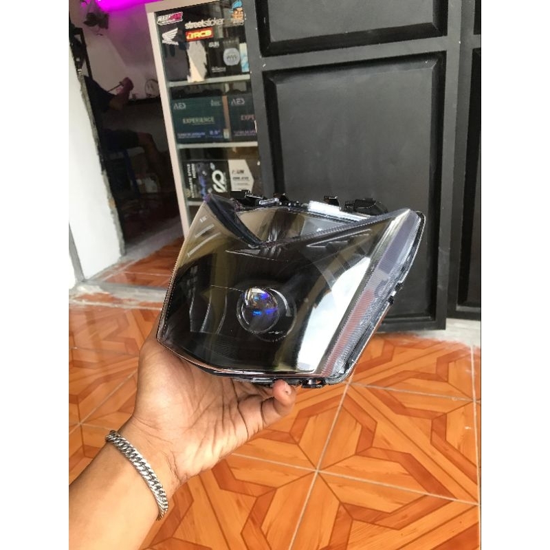 Jual reflektor beat fi 2013-2016 custom h4 | Shopee Indonesia