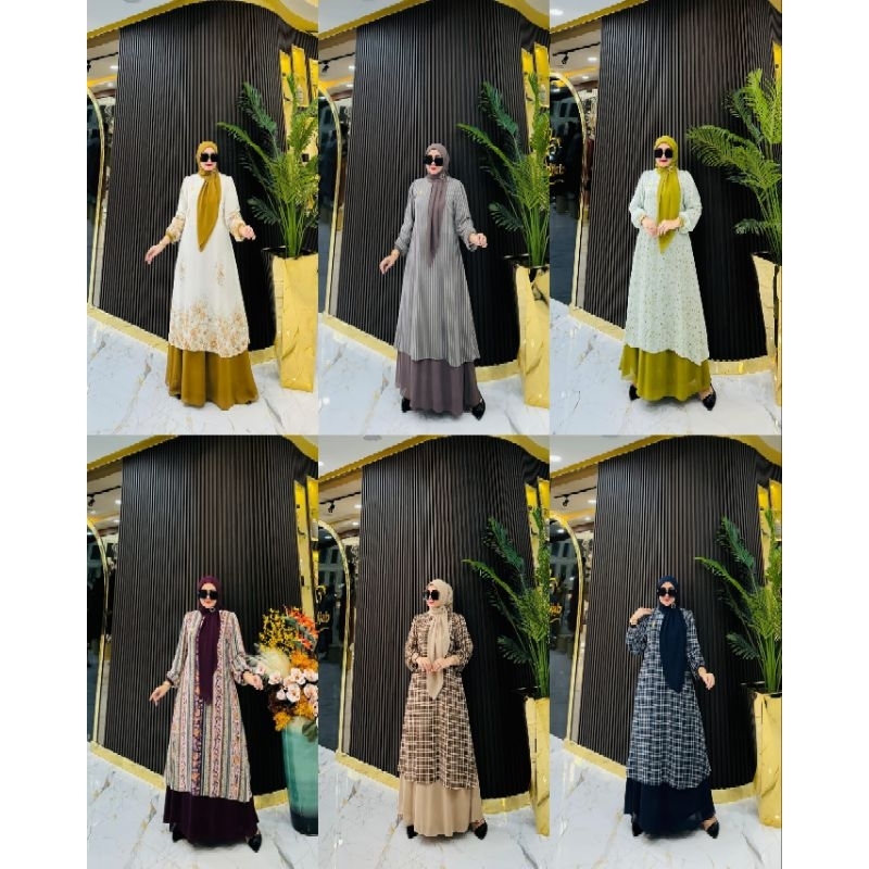Jual GAMIS LAYLA SET HIJAB SEGI 4 PREMIUM MOTIF TERLARIS*Gamis ala ala ...