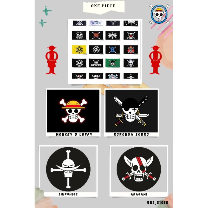 Jual BENDERA ONE PIECE ANIME | MUGIWARA,AKAGAMI,SHIROHIGE,TRAFALGAR LAW ...