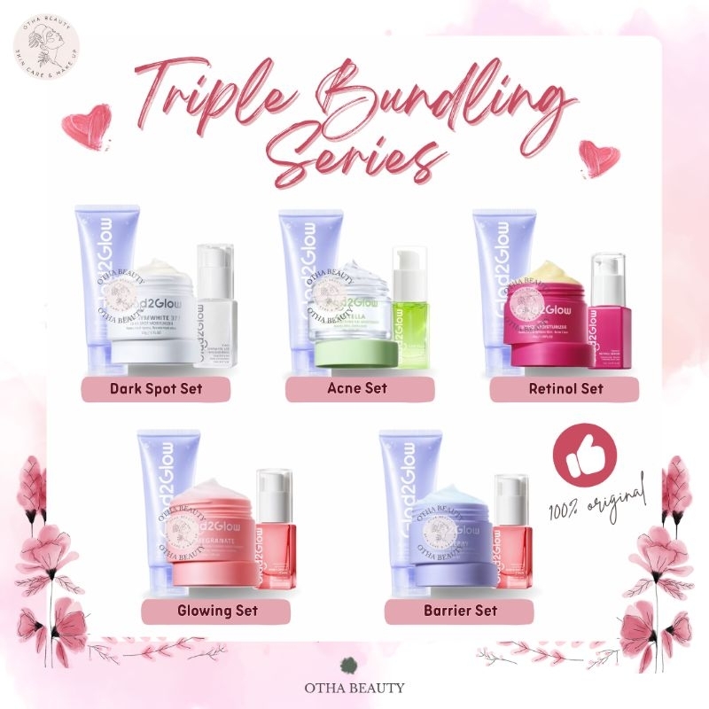 Jual READY BUNDLE 3in1 G2G 3pcs Paket Skincare Moisturizer Face Wash ...