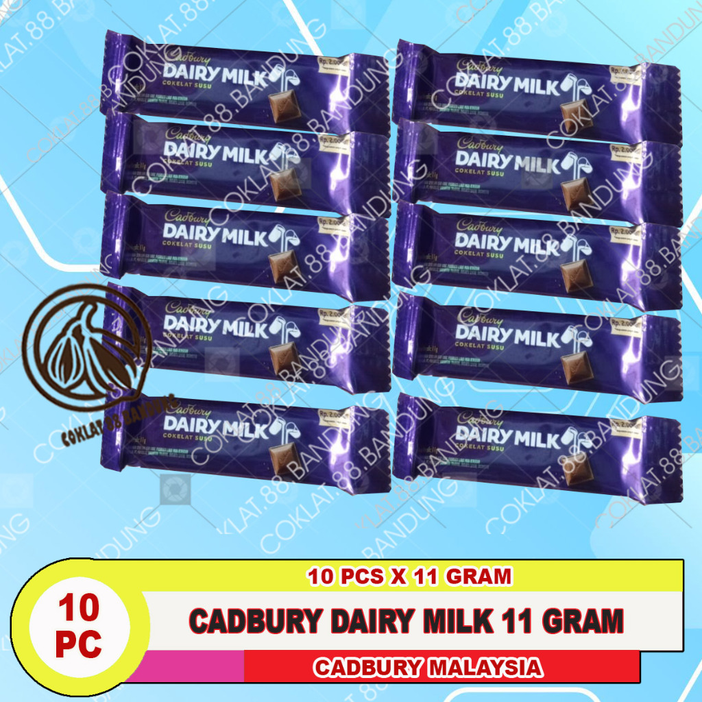 Jual CADBURY DAIRY MILK 11GR, CADBURY 11 GRAM, CADBURY MINI 11G MILK ...