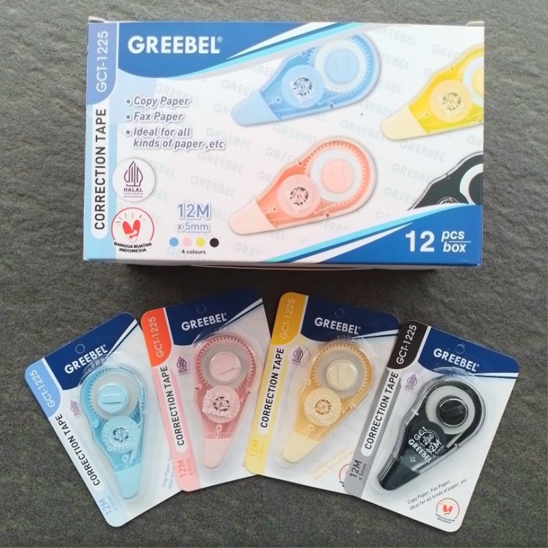 Jual TIPE-X Kertas Correction Tape Greebel GCT-1225 12 Meter ( Pak ...
