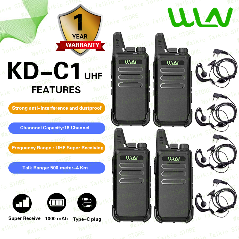 Jual HT WLN C1 100% Original Walkie Talkie Full Set 16 Channel Two Way Radio Handy Talky Talkie ...
