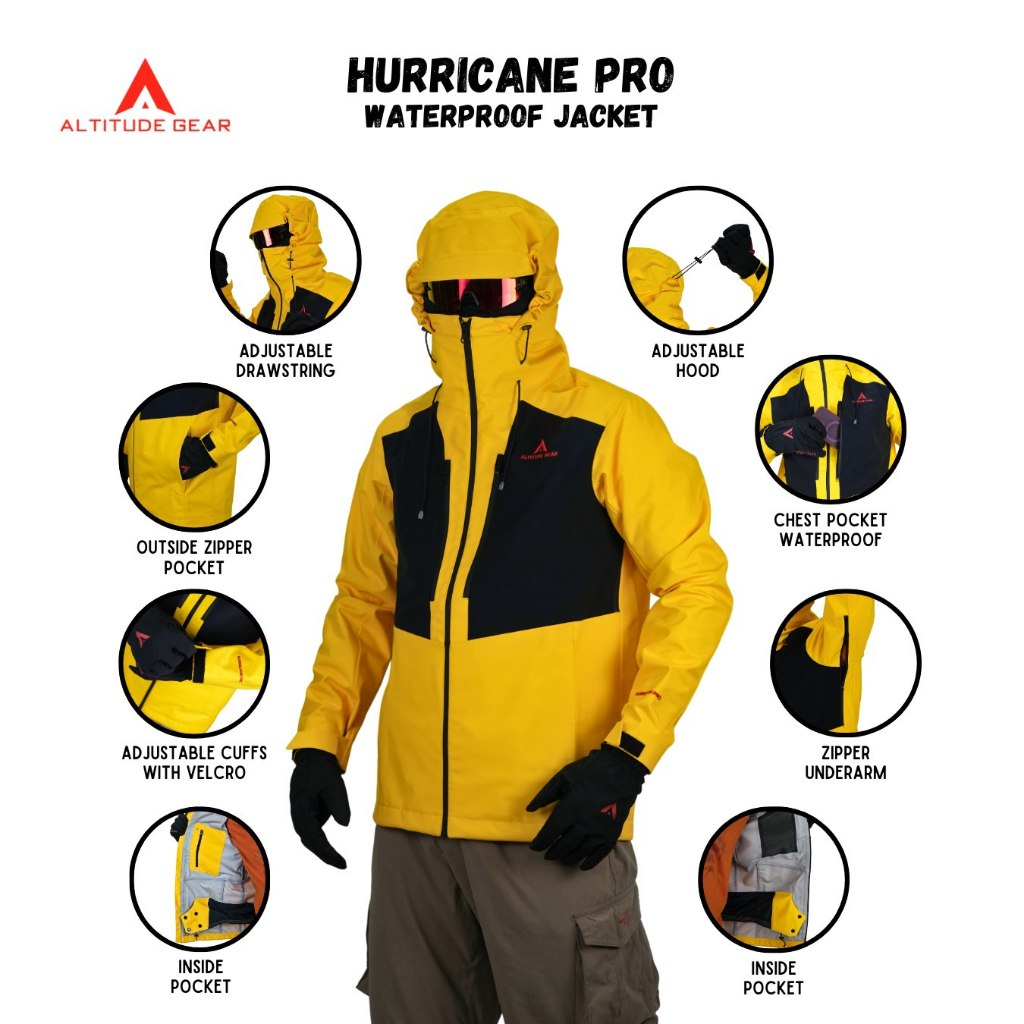 Jual Altitude Gear Hurricane Pro Jaket Outdoor Pria Wanita Goretex ...
