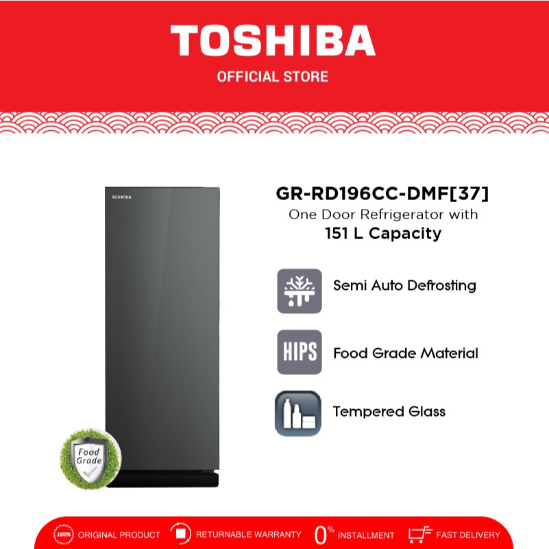 Jual TOSHIBA SingleDoor GR-RD196CC-DMF[37] Kulkas 1 Pintu Kapasitas 151L | Shopee Indonesia