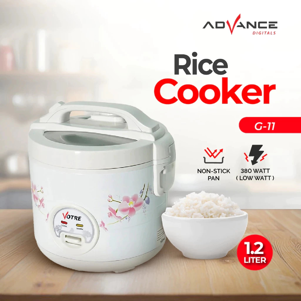 Jual PROMO ADVANCE Rice Cooker Eelektrik 1.2 Liter 380W Magic Com Tutup ...