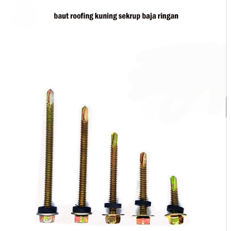 Jual Baut Roofing / Baut Spandek Ecer 5cm, 7cm | Shopee Indonesia