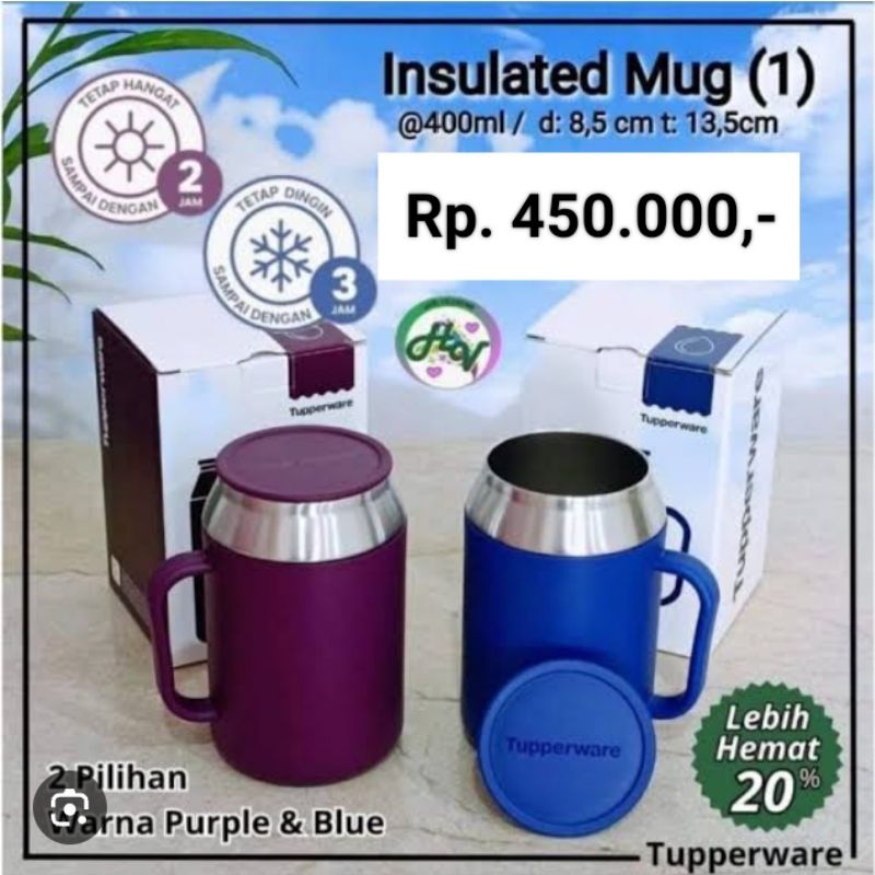 Jual Insulated mug tupperware / mug tahan panas hingga 2 jam | Shopee ...