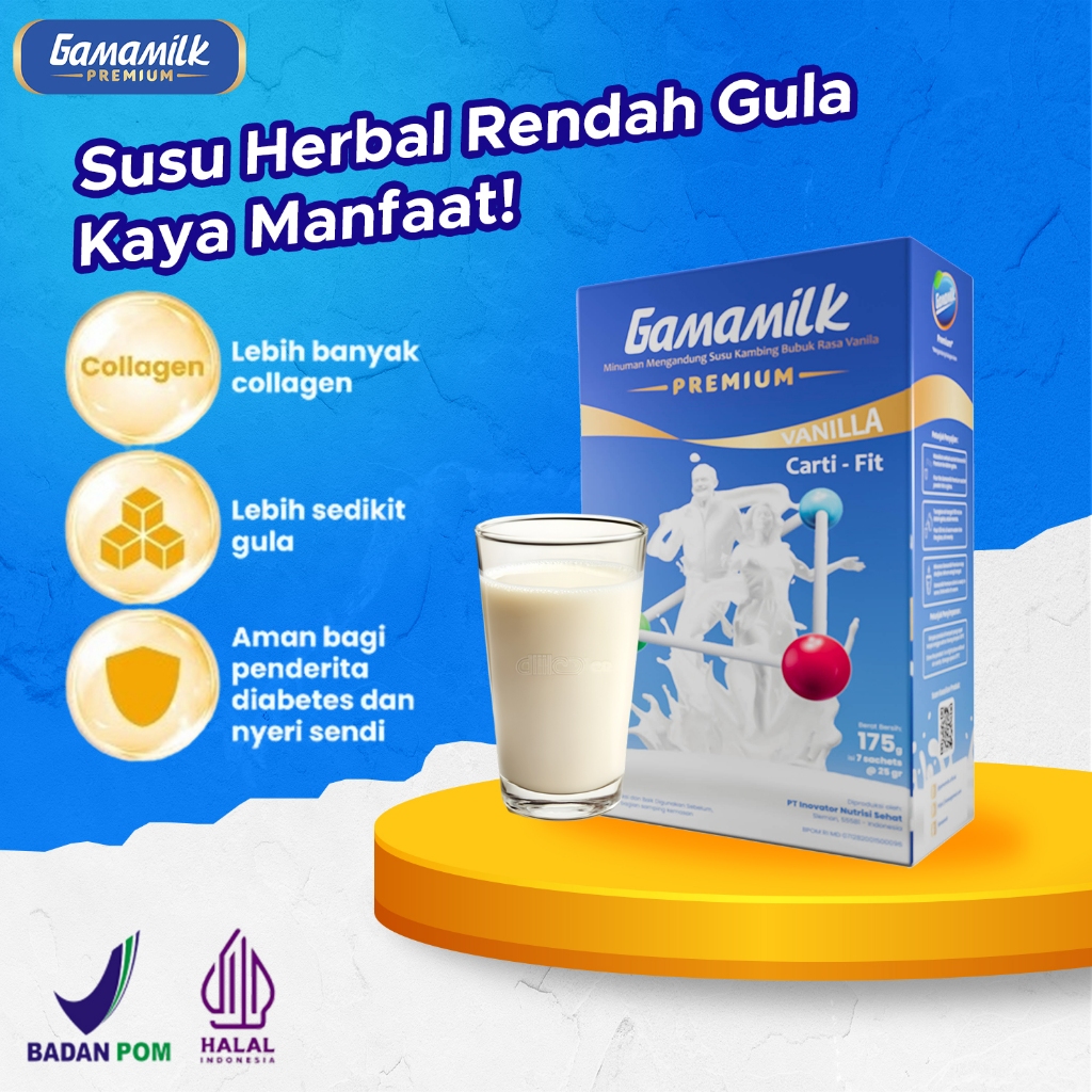 Jual GAMAMILK PREMIUM - (1 BOX) Susu Kambing Etawa Obat Nyeri Sendi dan ...