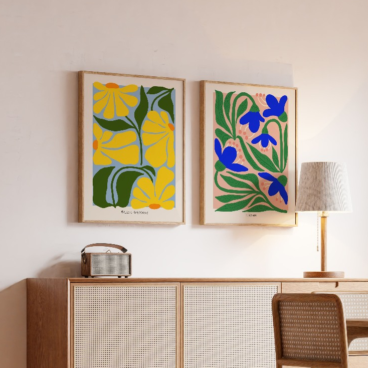 Jual Poster House Frame Poster FLORAL Series Premium Frame Tanpa ...