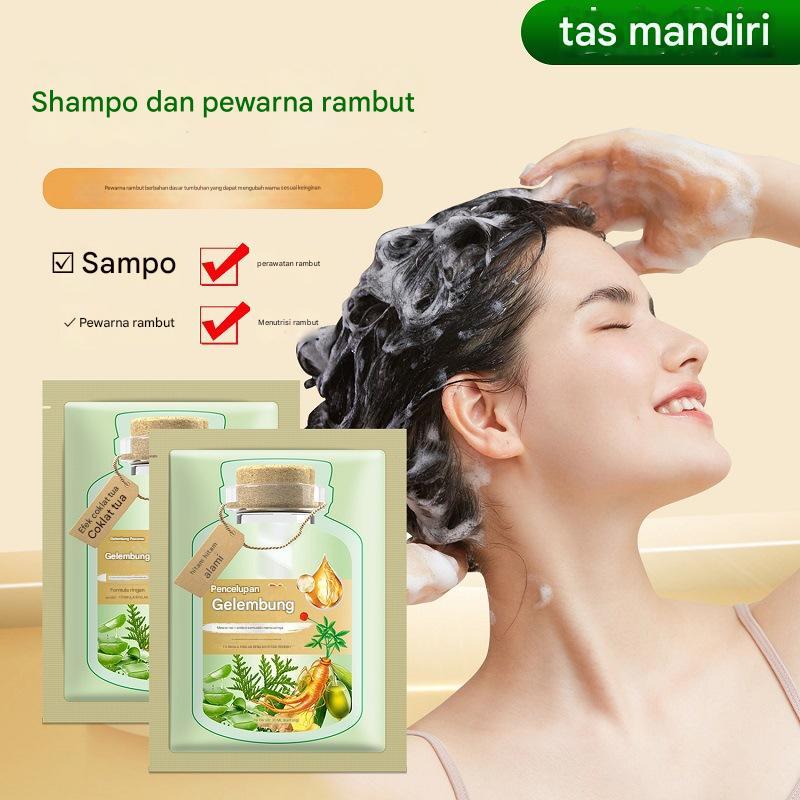 Jual Shamphoo Sachet Pewarna Rambut Alami Tanaman Gingseng Tanpa Amonia ...