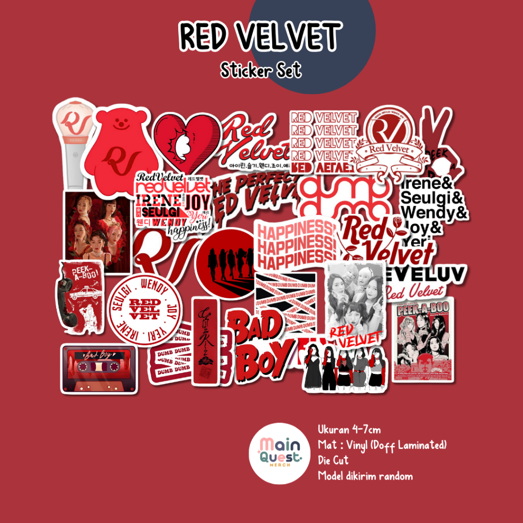 Jual Sticker Red Velvet | Sticker Aesthetic / Sticker Tumblr / Sticker ...