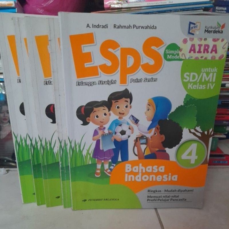 Jual BUKU ESPS BAHASA INDONESIA KURIKULUM MERDEKA UNTUK SD KELAS 4/ERLANGGA | Shopee Indonesia
