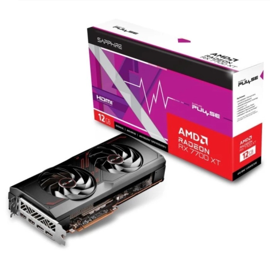 Jual Sapphire PULSE Radeon RX 7700 XT Gaming | VGA AMD RADEON RX 7700 ...