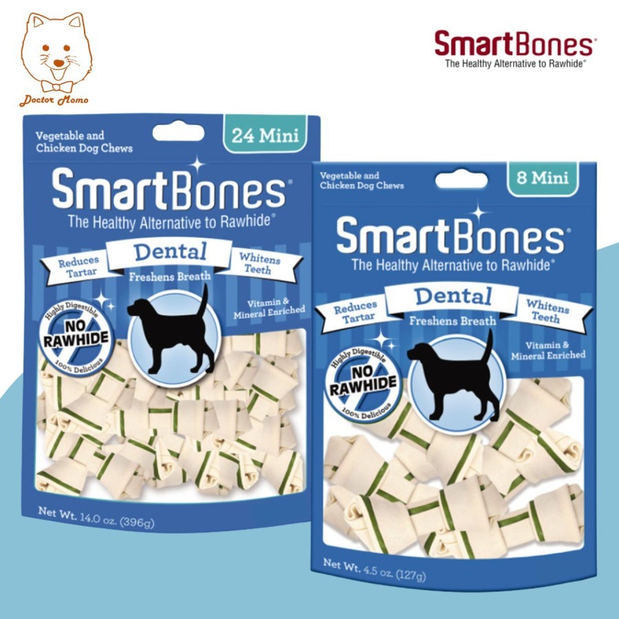 Jual SmartBones Vegetable and Chicken Dog Chews Dental Fresh breath 8 ...