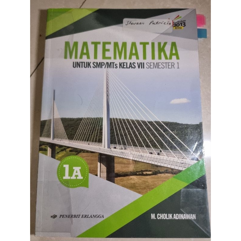 Jual Buku Matematika untuk SMP/MTs Kelas VII (7) semester 1 dan 2 SMPK ...