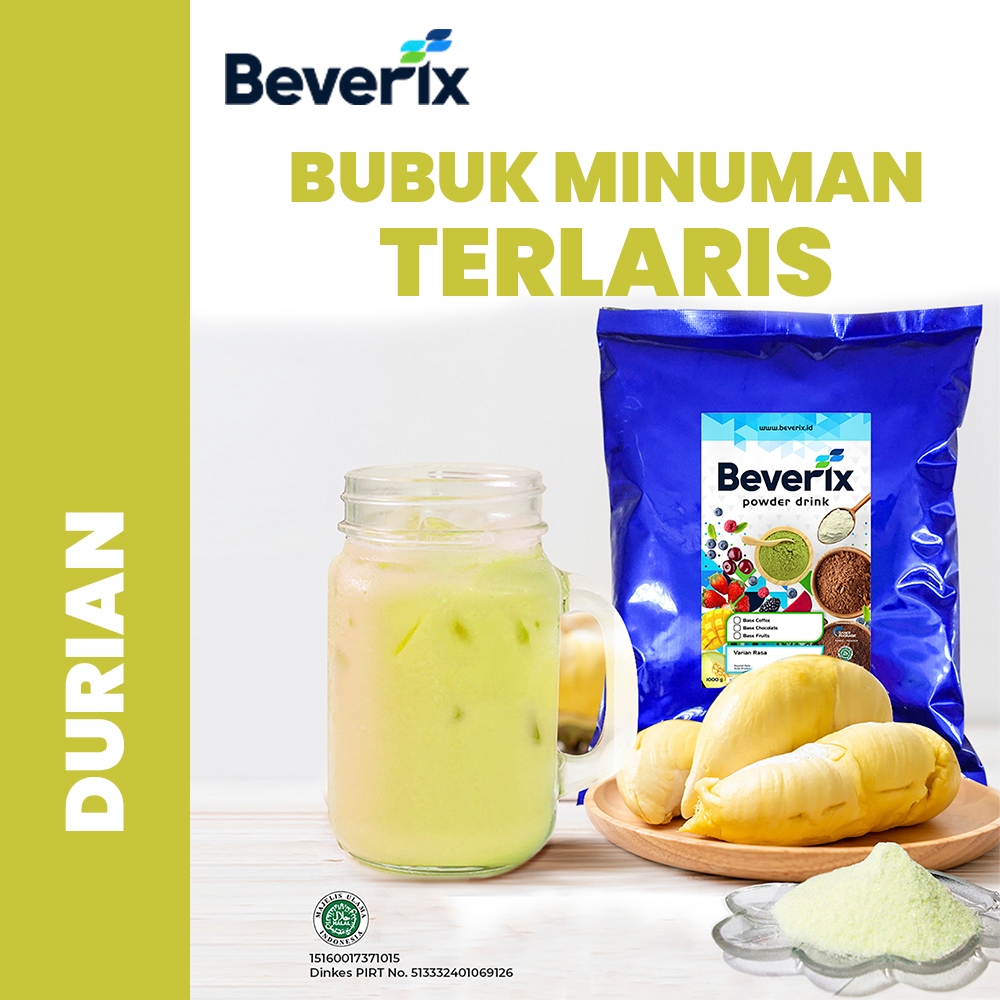 Jual BEVERIX Bubuk Minuman Premium Rasa Durian Bangkok Aneka Rasa Buah ...