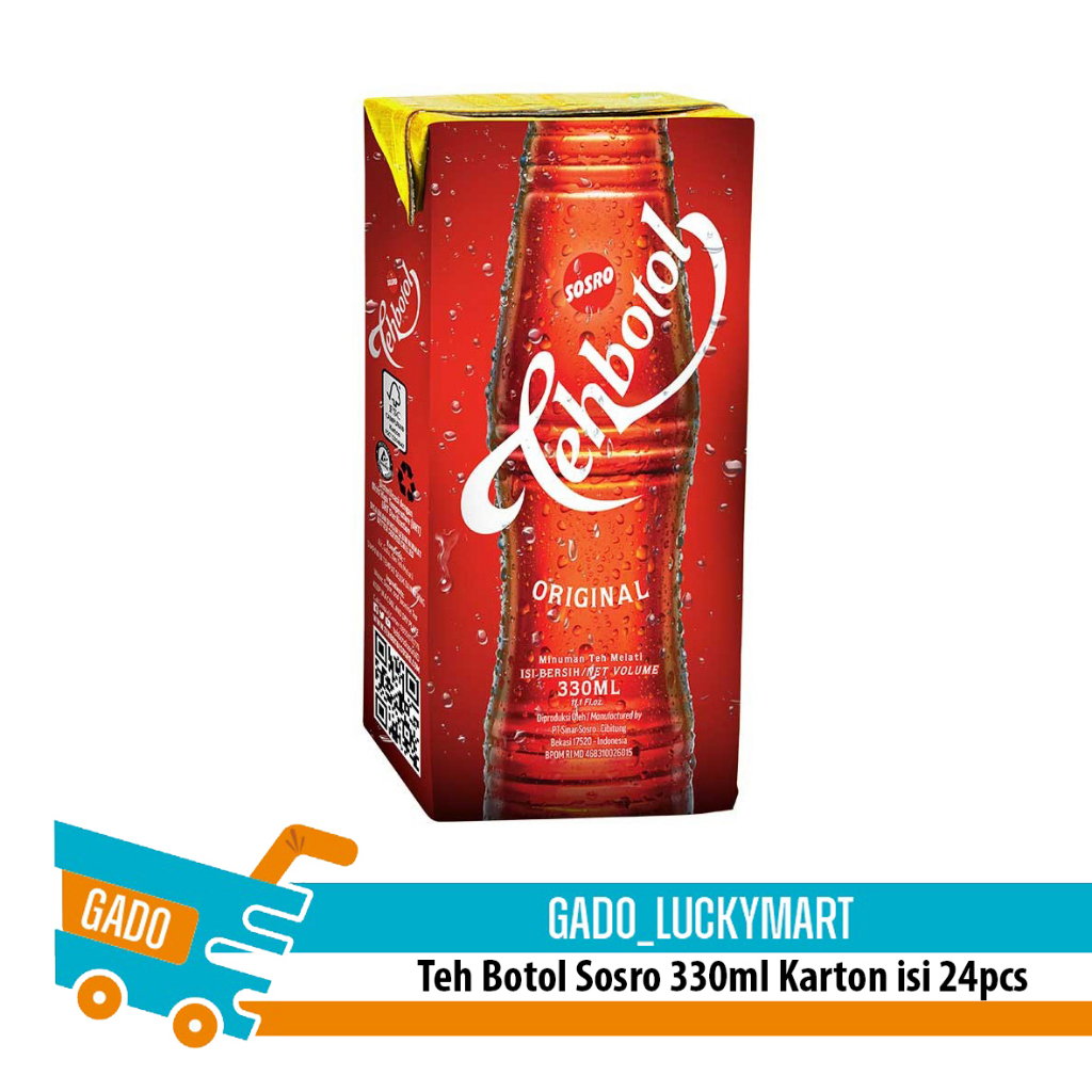 Jual Teh Botol Sosro 330ml 1dus/ Teh Botol Sosro kotak 330ml/Sosro kotak dus karton | Shopee ...