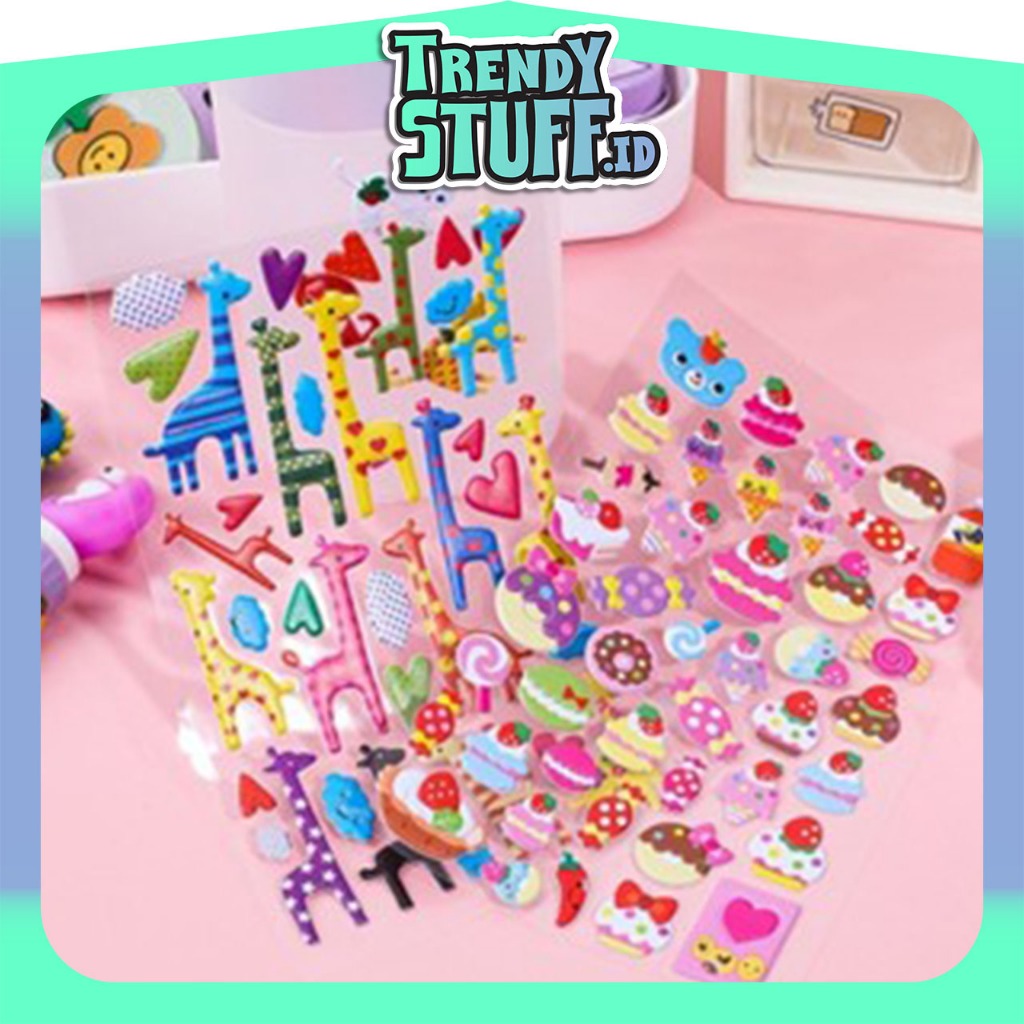 Jual TrendyStuff.id Stiker Timbul Random/ Stiker Anak / Stiker Karakter ...