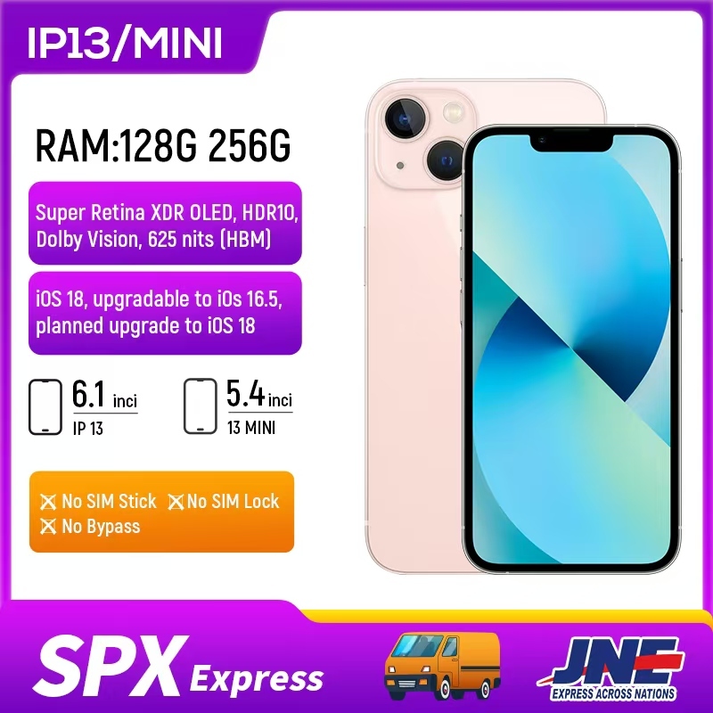 Jual BC iPHONE13MINI 128GB 256GB Second BEKAS ORIGINAL 100% MULUS NORMAL FULLSET Kondisi Perfect ...