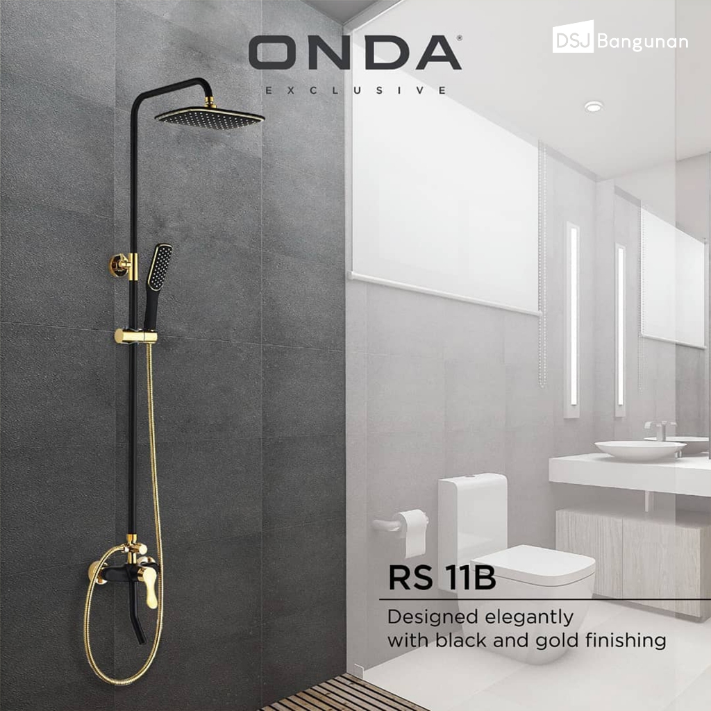 Jual Onda Exclusive RS 11 B Rain Shower Full Set Shower Tiang Set Mandi ...