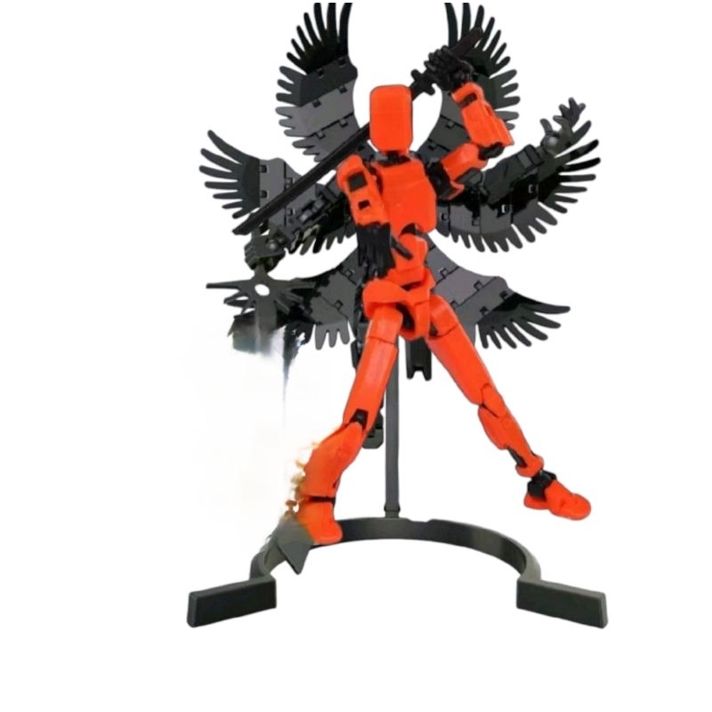 Jual Mainan brick Action Figure Robot T13 Dummy Robot Orange bersayap ...