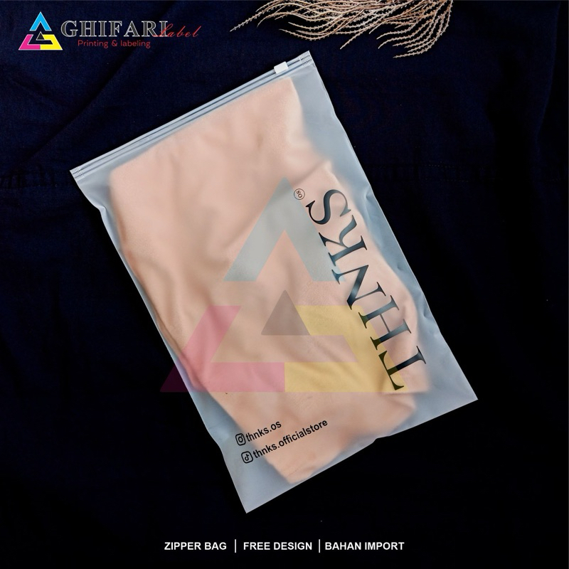 Jual (500pcs)zipper sablon/plastik hijab/zipper lock bag/plastik ziper ...