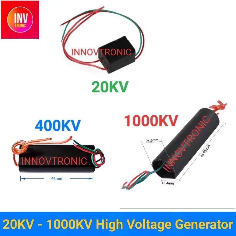 Jual DC3V-6V To 20KV 400KV 1000KV Mini High Voltage Generator Tesla ...
