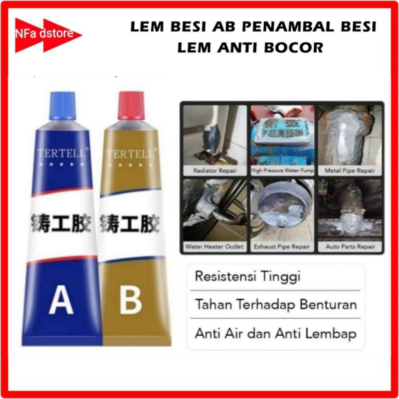 Jual Lem Besi AB Penambal Besi Stell Metal Lem Anti Bocor Metal Casting ...