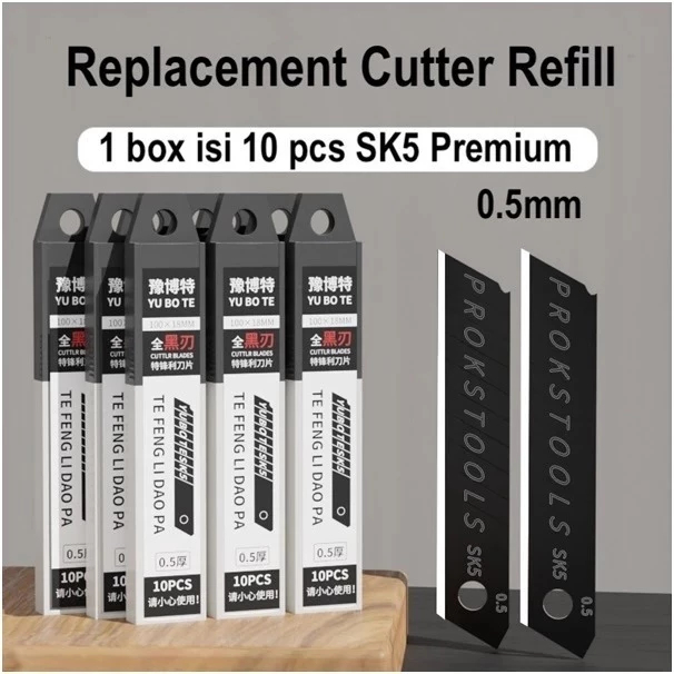 Jual *CUTTER REFILL 1 BOX ISI 10pcs SK5 PREMIUM | Shopee Indonesia