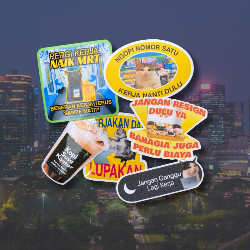 Jual Sticker Meme Kucing - Semoga Kamu Naik Gaji | Shopee Indonesia