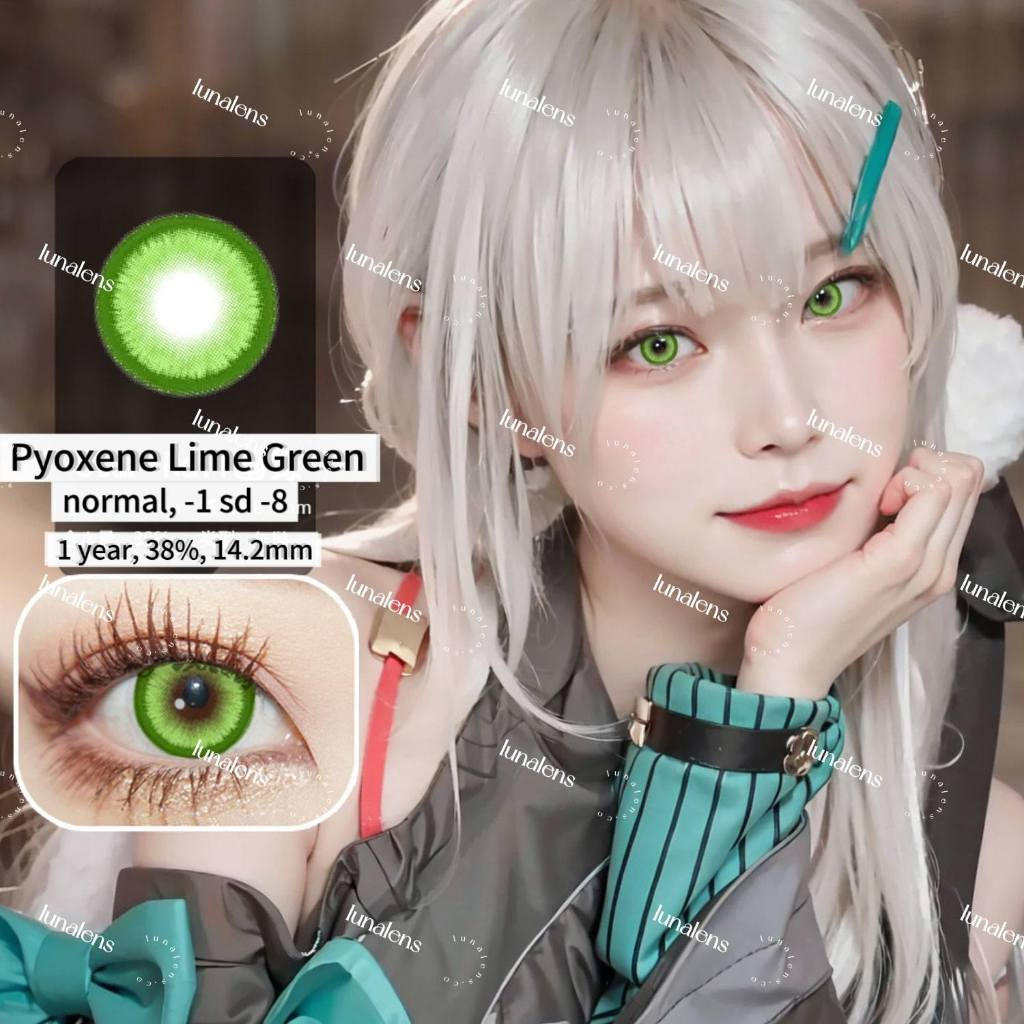 Jual READY (0 sd -8) softlens pyoxene series warna green lime hijau ...