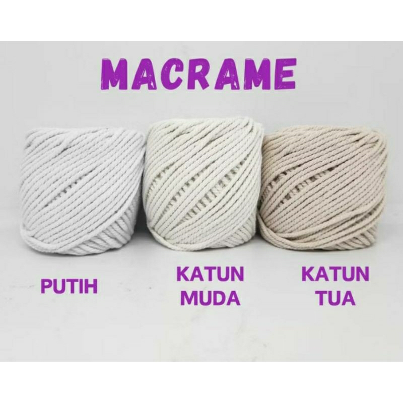 Jual Tali Katun Makrame Warna Ukuran 3mm Dan 4mm /100gr / Macrame ...